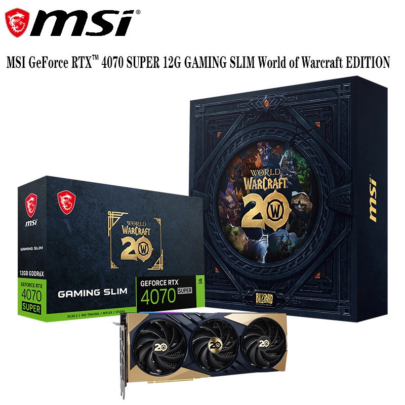 Authentic MSI GeForce RTX 4070 SUPER 12G GAMING SLIM World of Warcraft ...