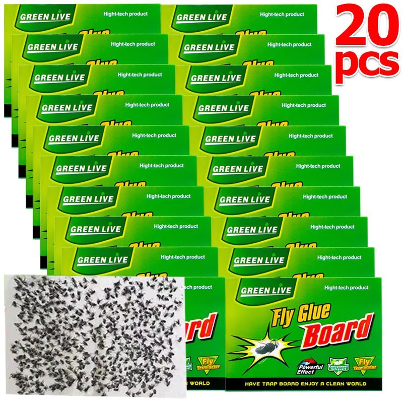 5/10/20Pcs Sticky Fly Trap Paper / Flies Glue Catcher Board / Indoor ...