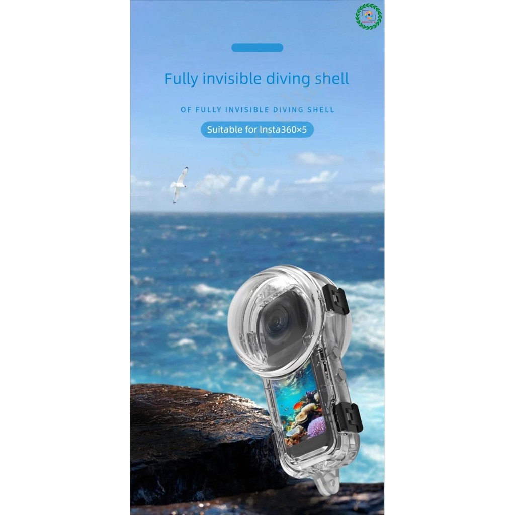 Underwater 60M Invisible Dive Case for Insta360 X5 Waterproof Housing ...