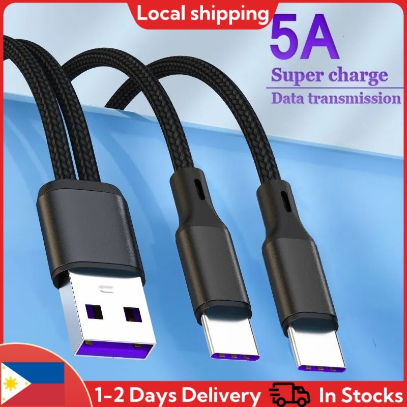 [Local Stock] 1.2M Universal Type C Cable Phone Charger 2 In 1 Y ...