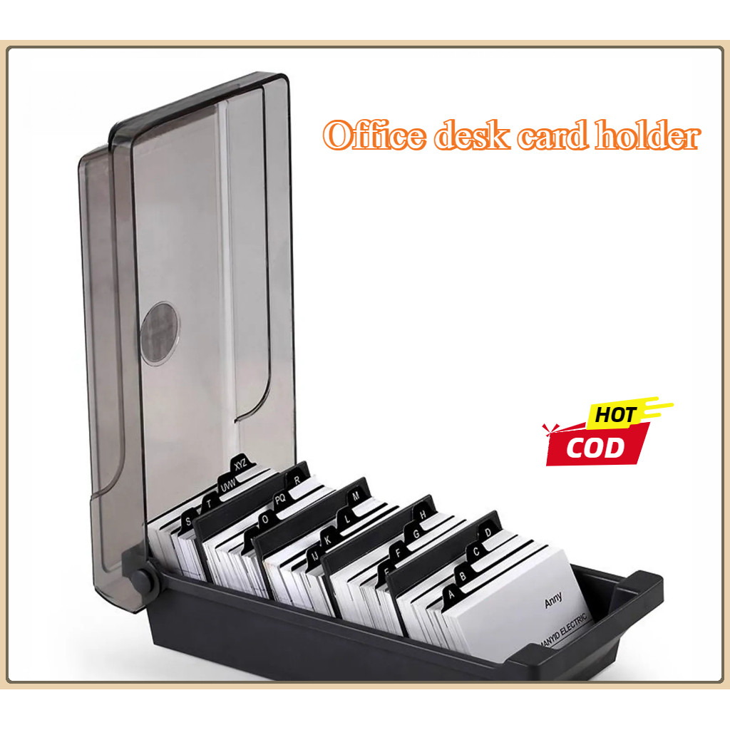 [Fast Deliver] Office Desk Business Card Holder Organizer Index Card ...