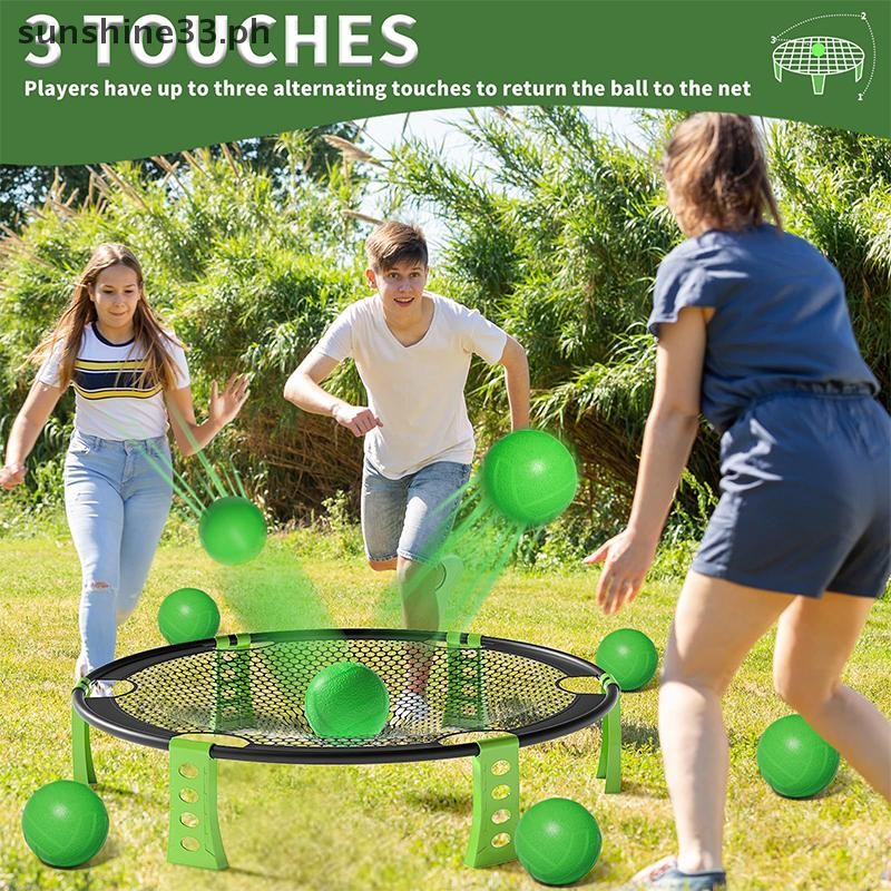 sunshine Portable Beach Volleyball Game With 2 Balls Multiplayer ...