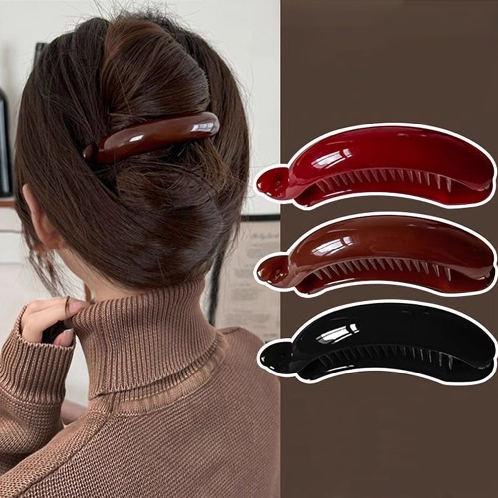 Simple Retro Banana Clip for Women To Pin Back The Hair At The Back of ...