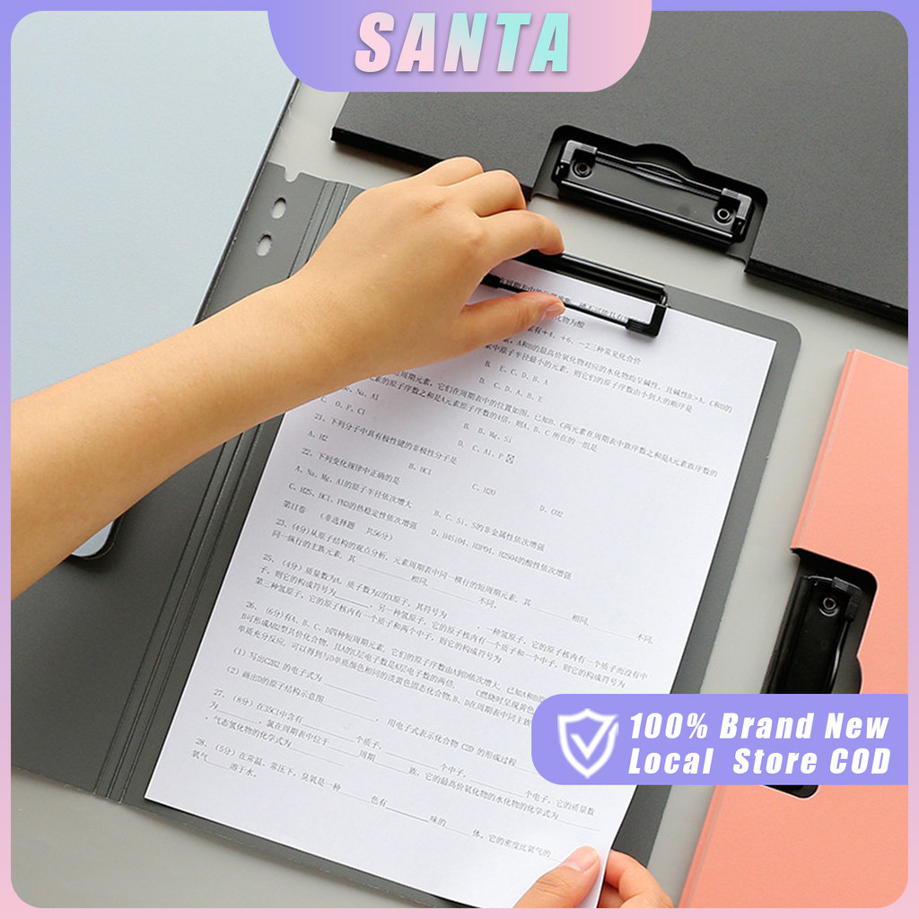 A4 Waterproof Document Folder Horizontal/Vertical Clip Board Clip ...