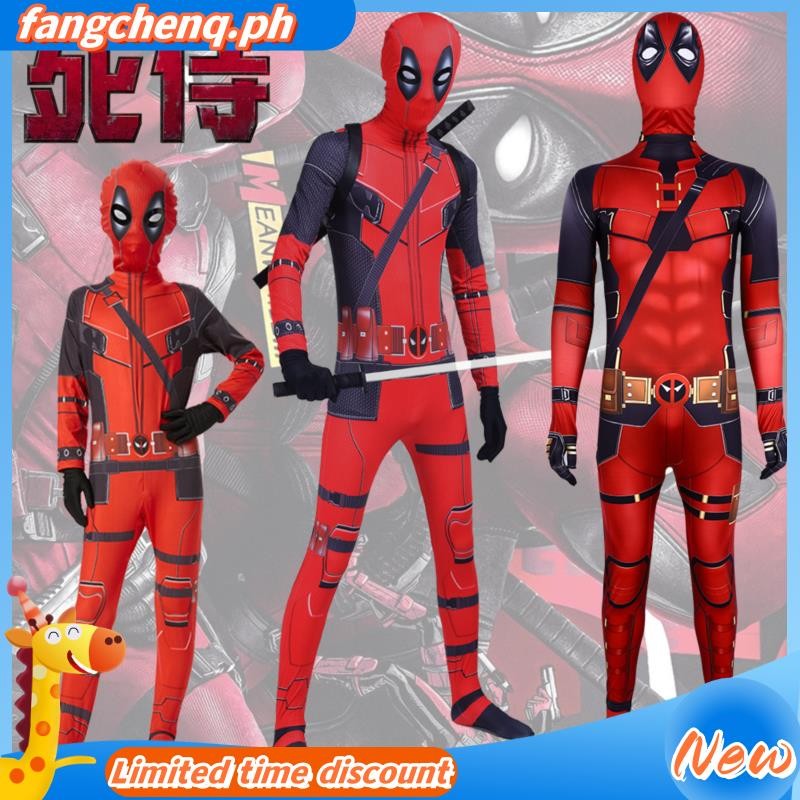 Marvel X-men Deadpool Cosplay Costume Boy Men Halloween Superhero ...