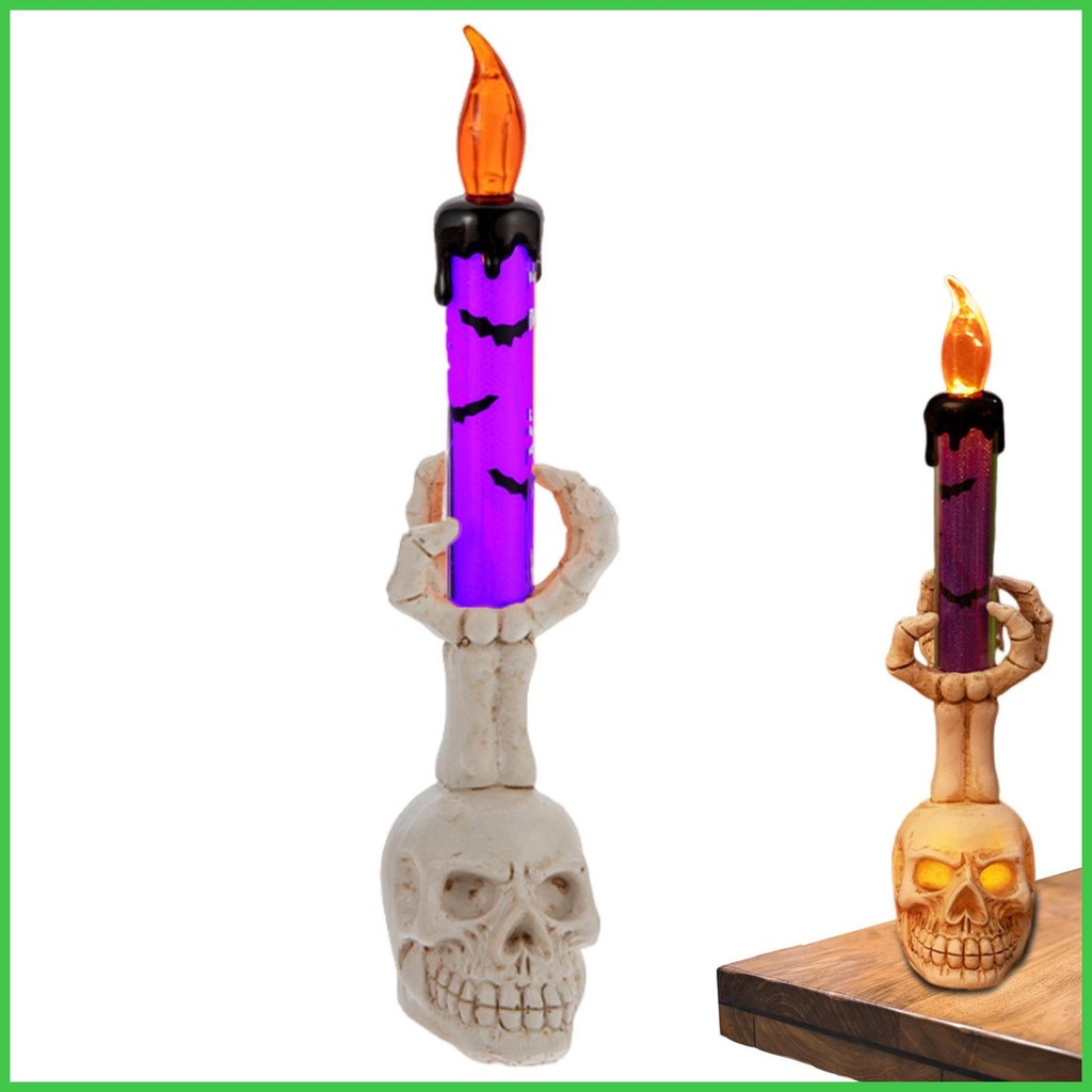 Skeleton Hand Candle Lights Spooky Flameless Candle Lamp Resin Candle ...