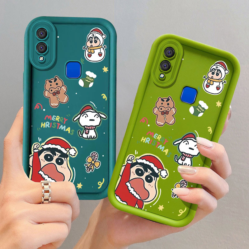 Trendy Christmas Crayon Shin Chan Phone Case for VIVO 1814 1815 1929 ...