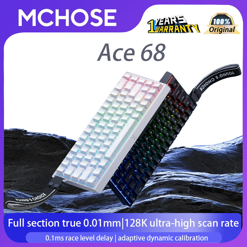 MCHOSE Ace 68 wired magnetic axis keyboard, customized Hall sensor, 8K ...