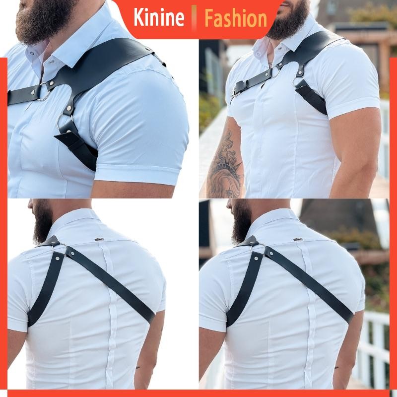KIN Men Chest Harness Belt Leather Shoulder Body Straps Raves Cosplay ...