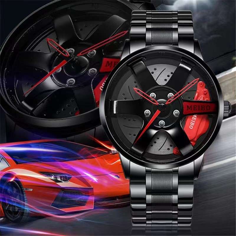 2023 New Fashion Trend Wheel Hub Men's Watch Steel Strip Men's Quartz ...