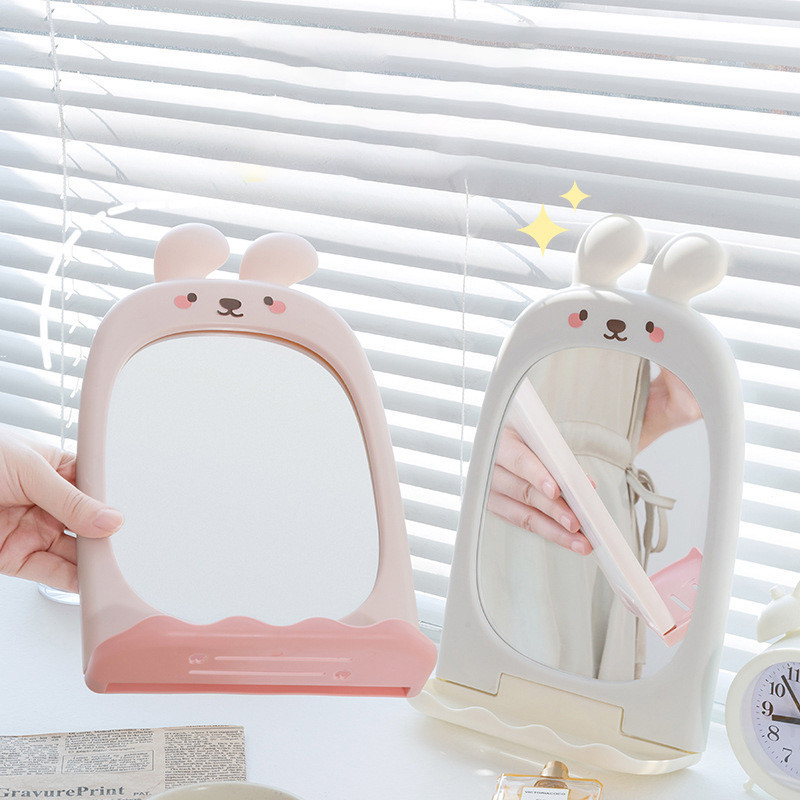 Cute Rabbit Wall Mirror, Desk Mirror, Mini Handheld Mirror, Bathroom ...