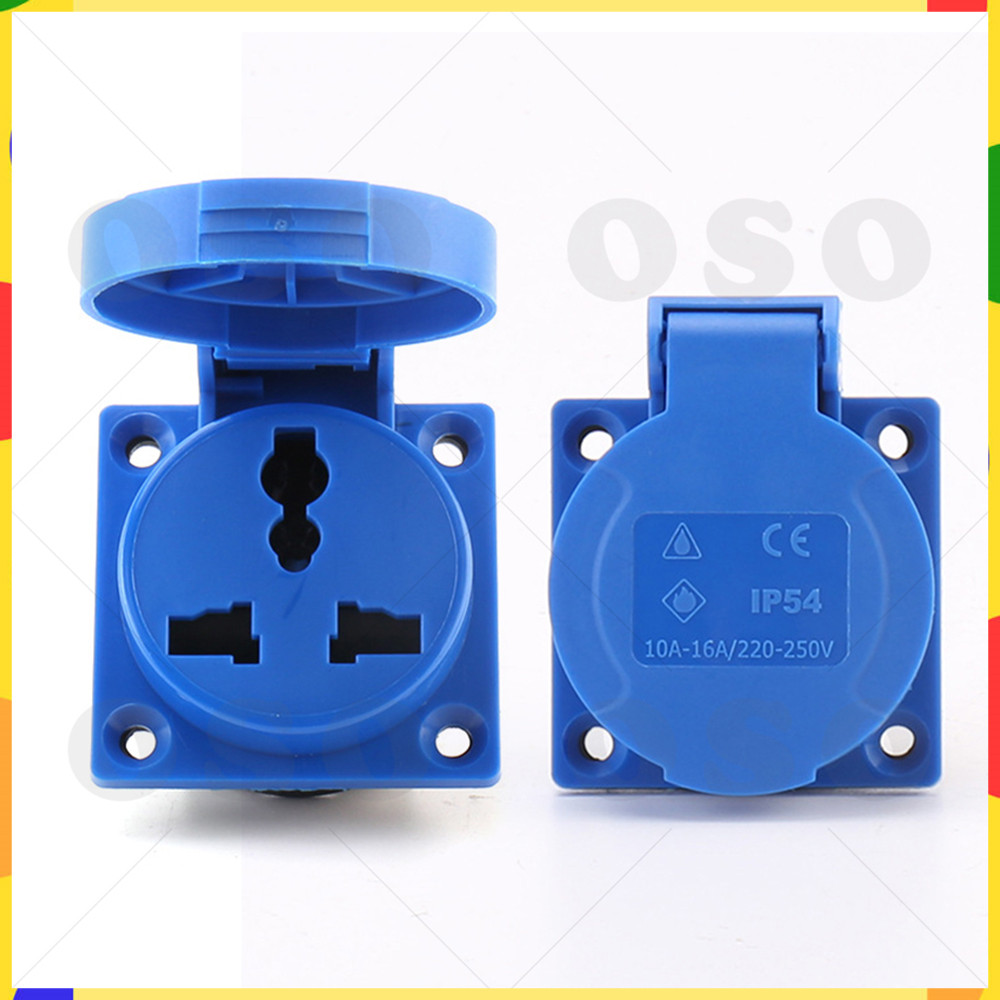 10-16A Industrial Socket Universal Outdoor Outlet Waterproof IP54 Heavy ...