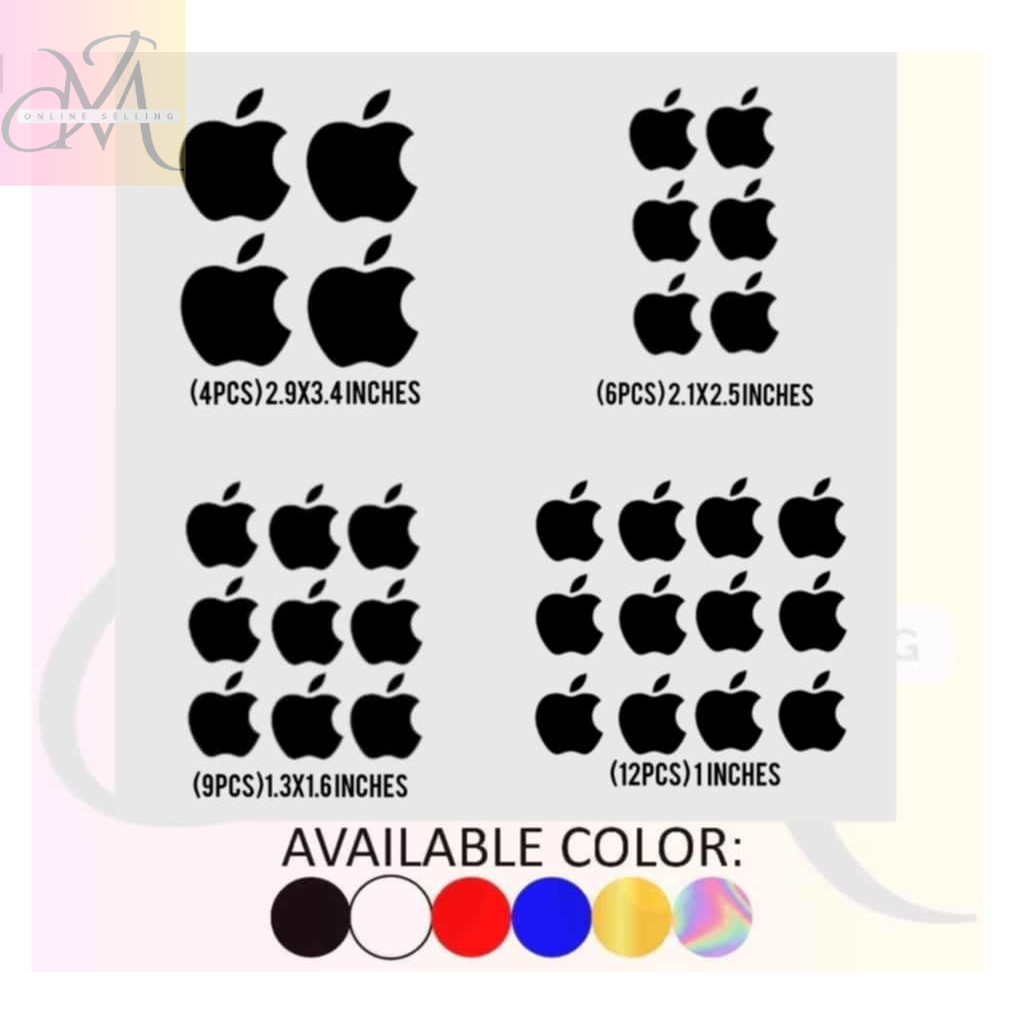 Apple Logo & iPhone Logo Sticker Set Motorcycle Design Vinyl Sticker ...