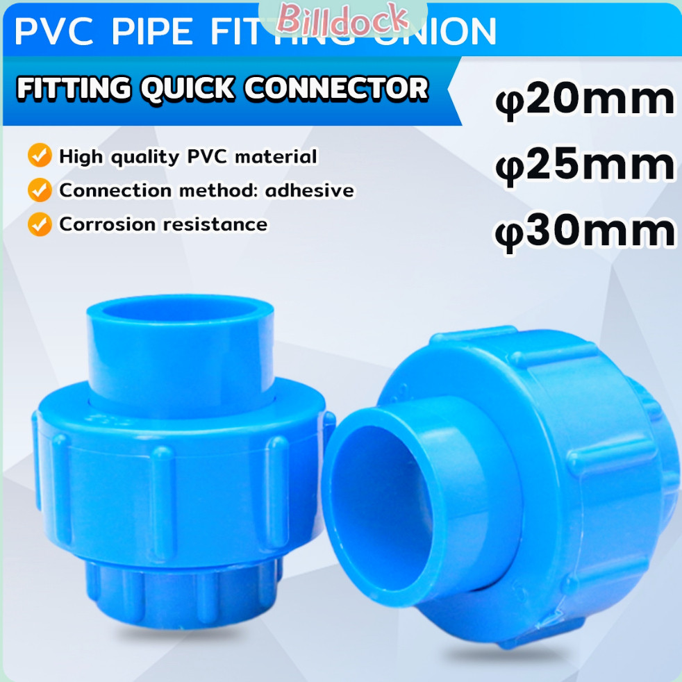 BD PVC Pipe Fitting Union Quick Connector Blue Fitting Coupling 20mm ...