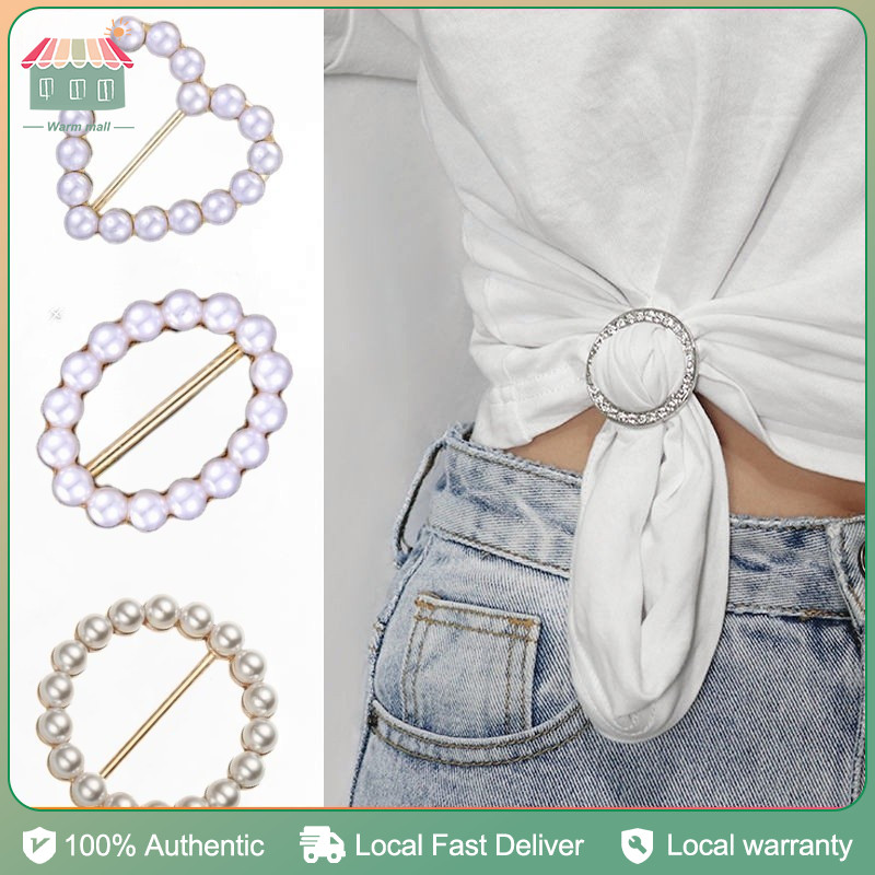 Pearl Silk Scarf Buckle Clothes Corner Buckle Knotted Decorative Silk ...
