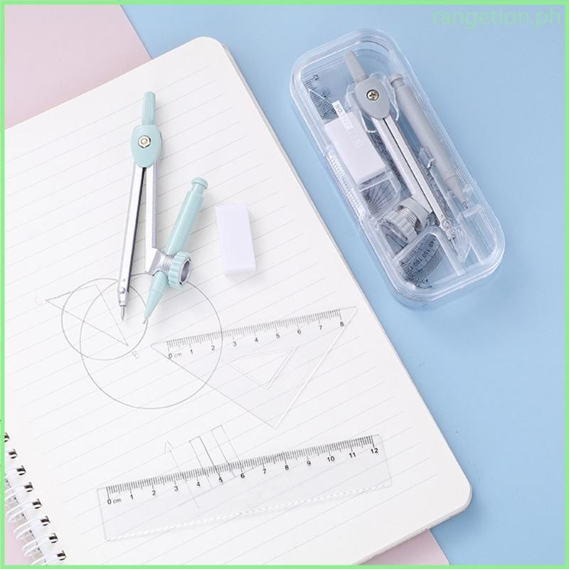 RAN Compasses Kit Multi-purpose Protractor Kit for Triangle Ruler Set Math Drafting Tool for ...