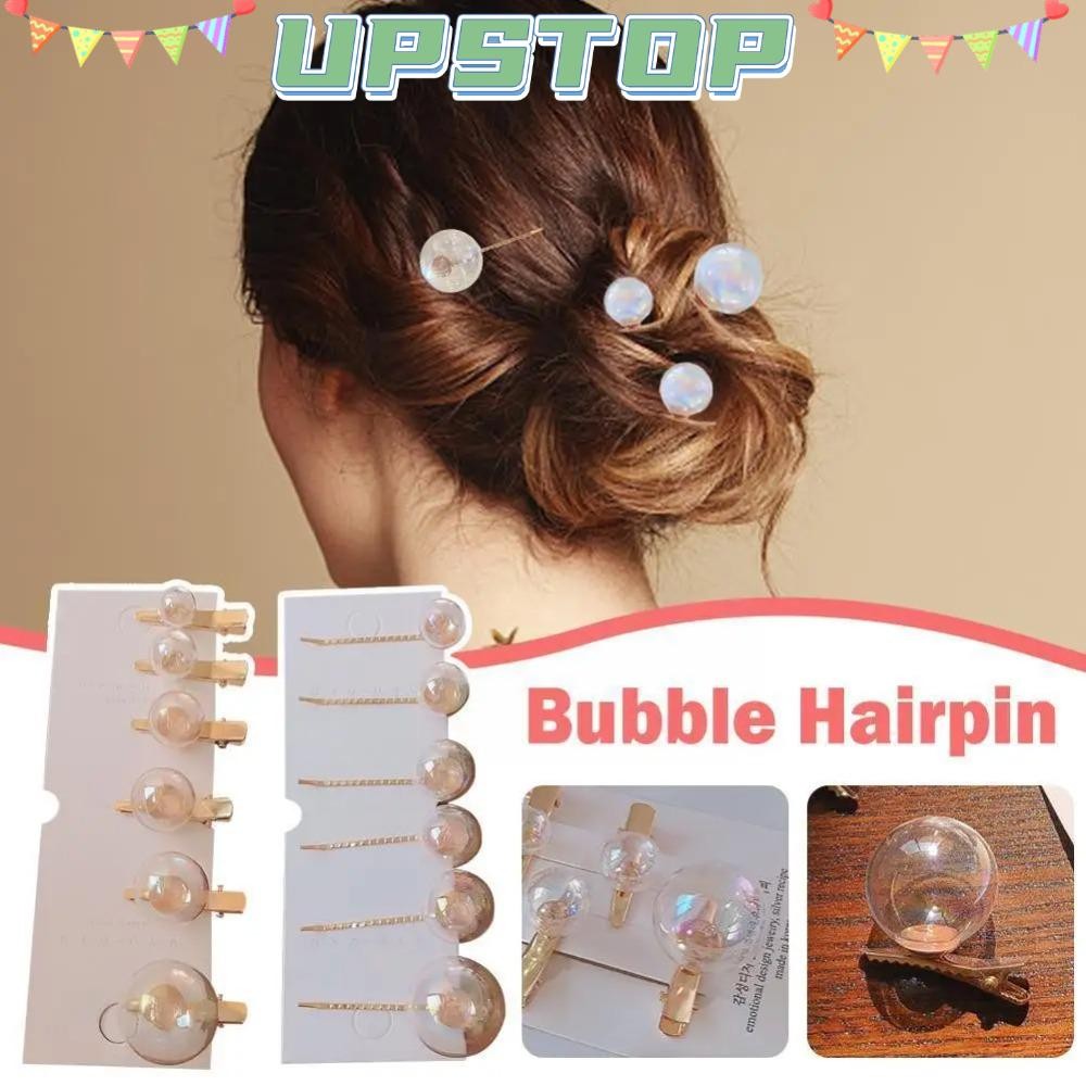 UPSTOPBO 6PCS Bubble Hairpins, Transparent Soap Bubble Bubble Hair ...