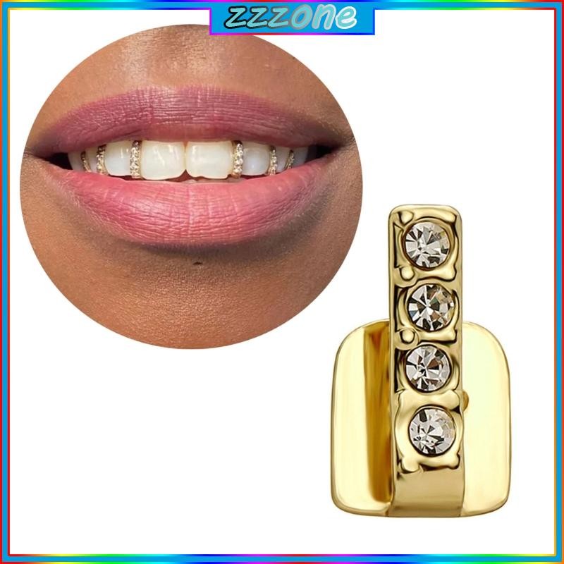 zzz Vertical Bar Teeth Caps HipHop Single Double Tooth Grillzs Caps Top ...