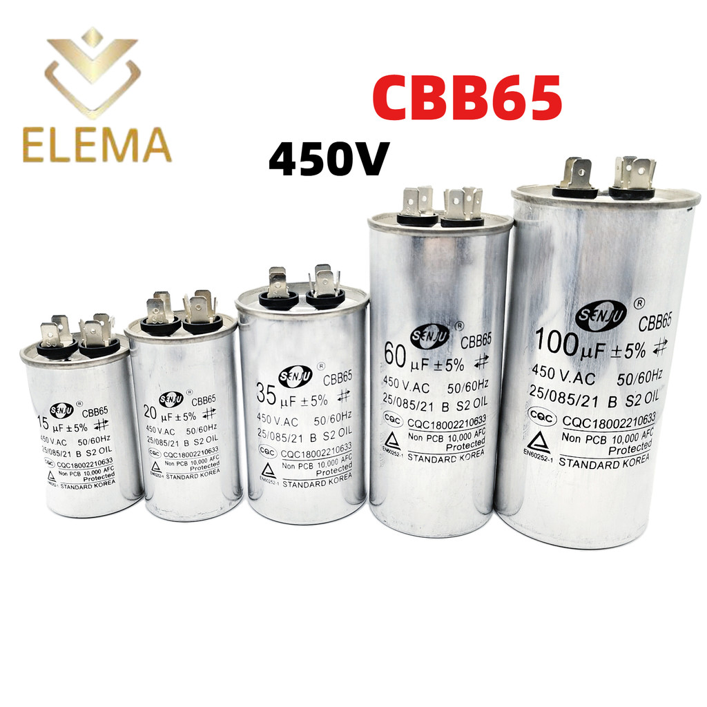 CBB65 Start Capacitor 450V 5UF-100UF 8UF 10UF 16UF 25UF 35UF 50UF 70UF ...