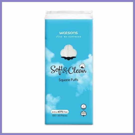 Watsons/f}Square)jm>Puffs*fp?Cotton*Jg?(150+60*nN?Pieces) | Shopee ...
