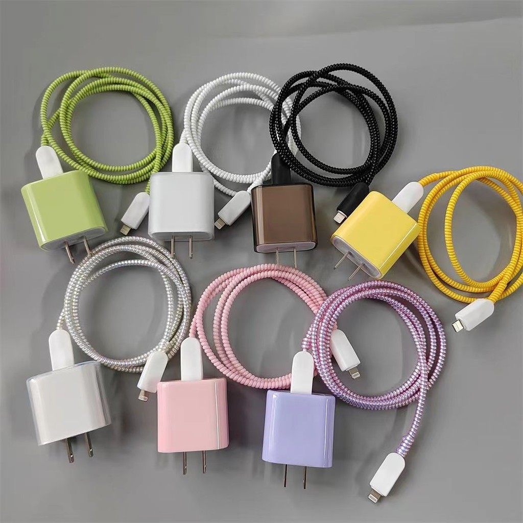 4 in 1/Simple style Solid color DIY 18w/20w Charger Protector Set ...