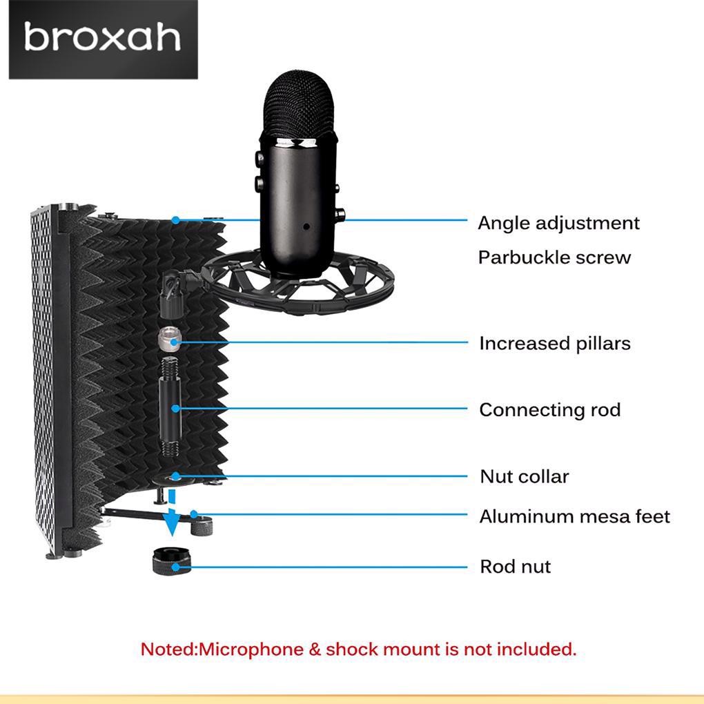 Foldable Professional Studio Microphone Isolation Shield Sound Studio ...