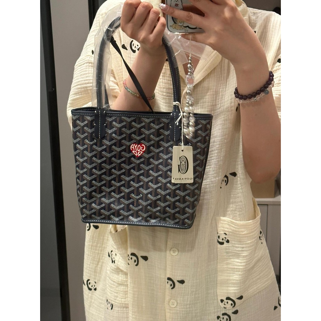GOYARD /Goya mini Shopping Bag Dog Teeth Little Red Heart tote Bag Y ...