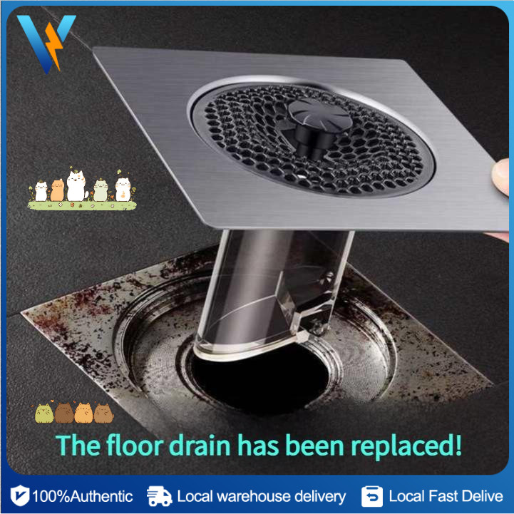 Spring floor drain toilet Deodorant bathroom foot floor drain Old floor ...
