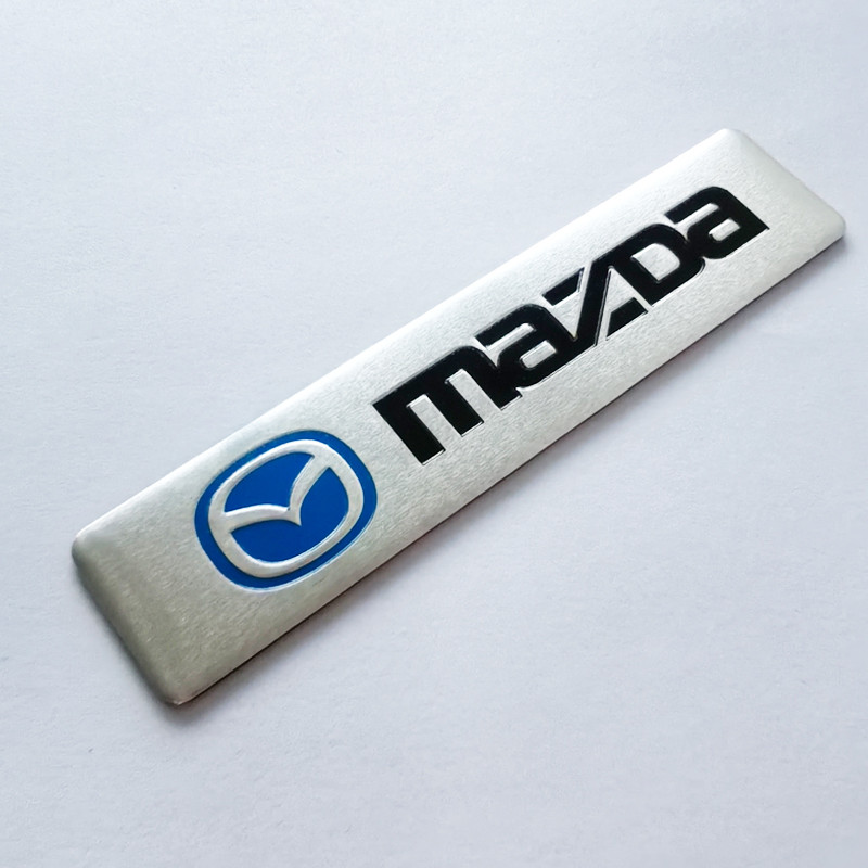 1 x Aluminum Chrome MS MAZDASPEED Logo Car Auto Decorative Emblem Badge ...