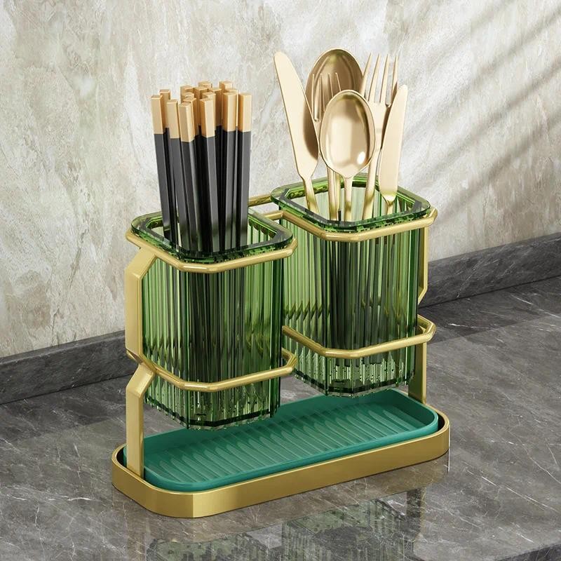 Kitchen Countertop Cutlery Holder Wall Mounted Knife Holder Spoon Fork ...