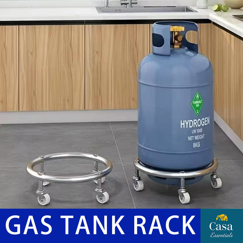 Gas Tank Rack with Wheels LPG Tank Roller Stand Propane Cylinder Dolly ...