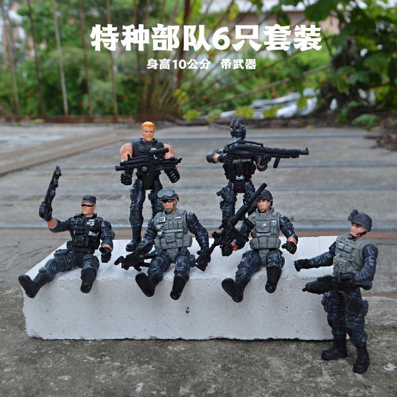 Joint Movable Special Forces Military Minifigures Model Figures SWAT ...