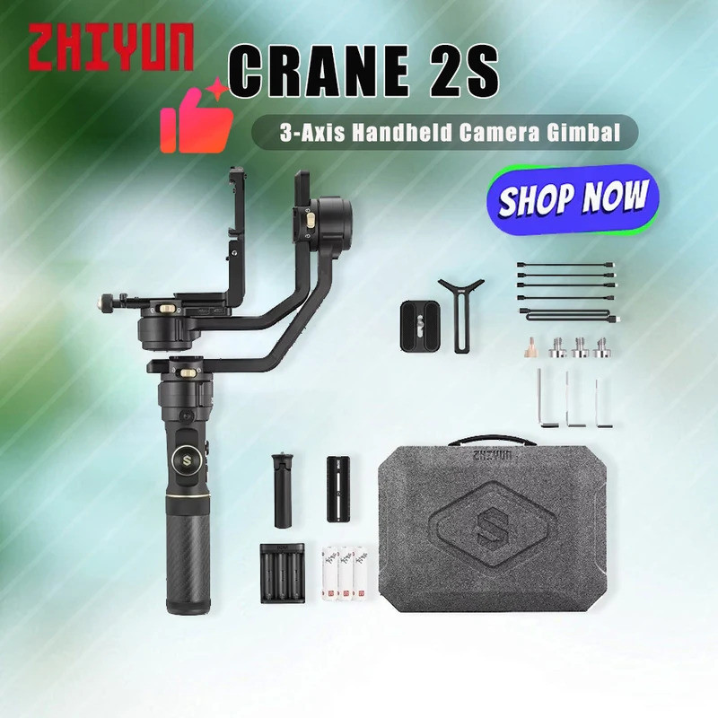 ZHIYUN CRANE 2S 3-Axis Handheld Camera Gimbal Stabilizer Compatible ...
