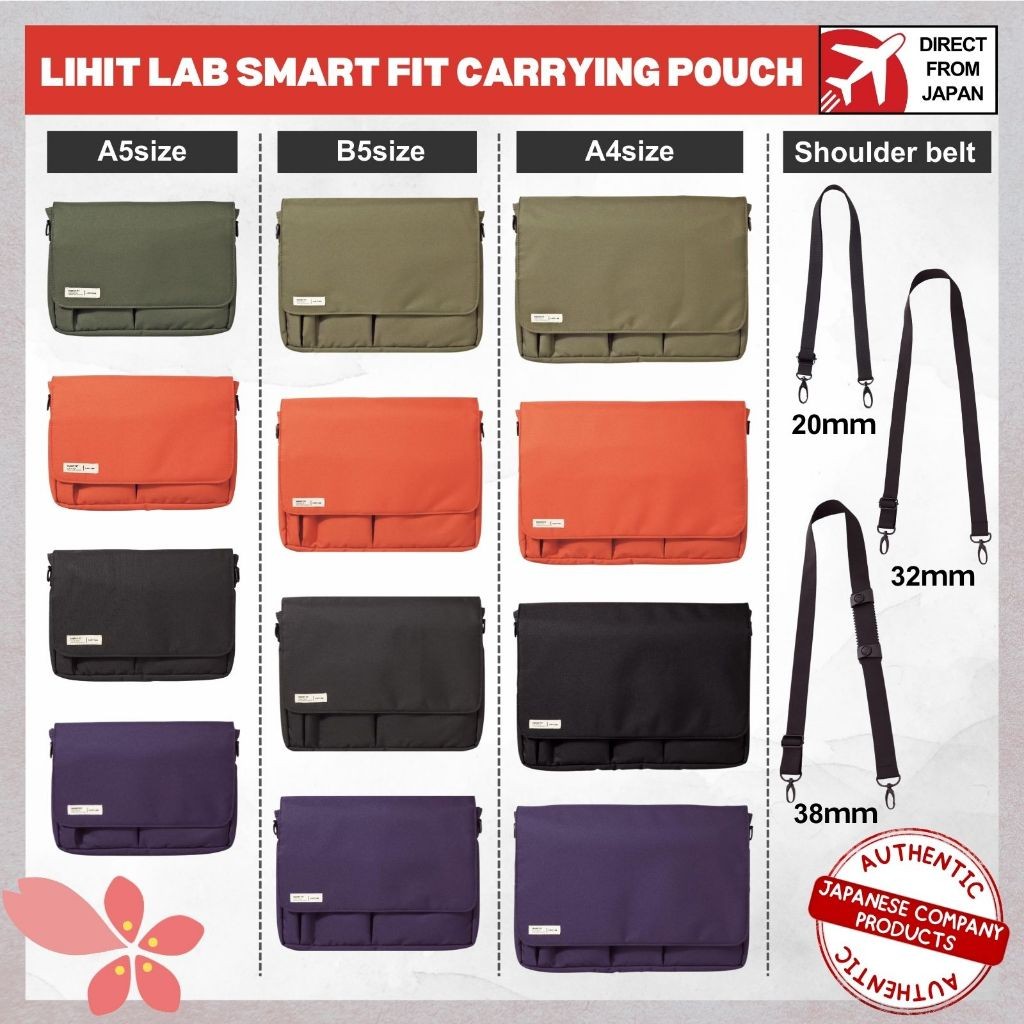 Lihit Lab SMART FIT Carrying Pouch – Tablet Organizer Bag A5 A4 B5 ...