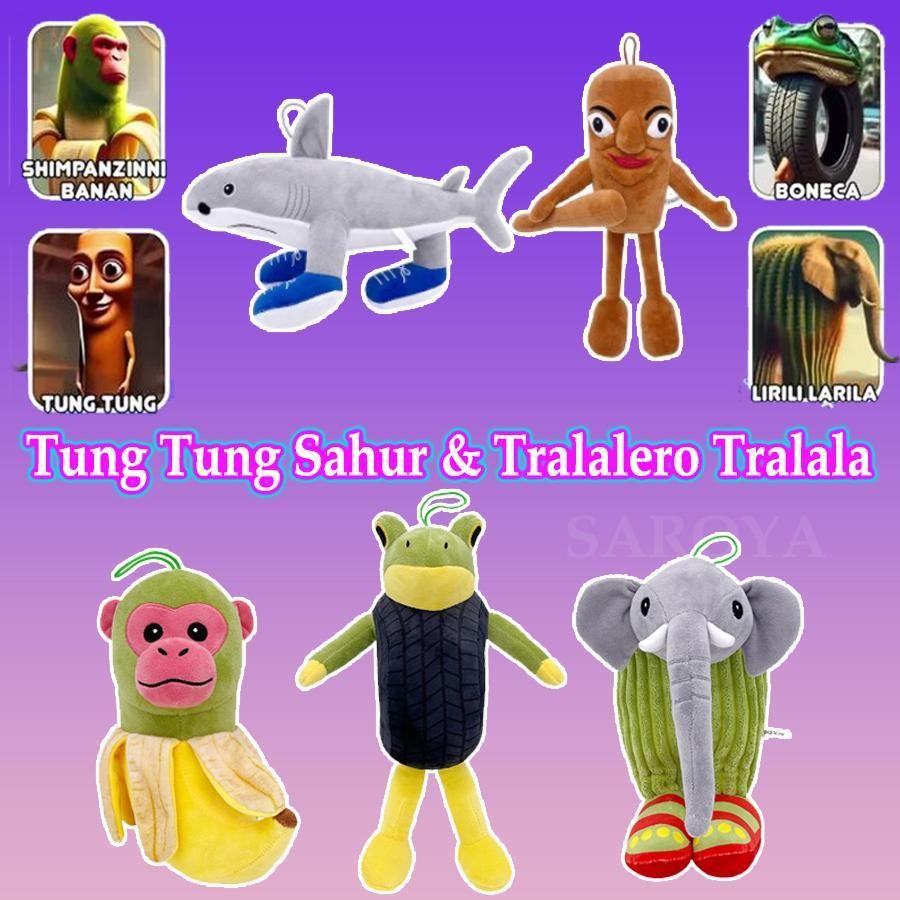 2025 Tung Tung Sahur Plush Toy Juguete TungTung Sahur Tralalero Tralala Toy Tralalero Tralala ...