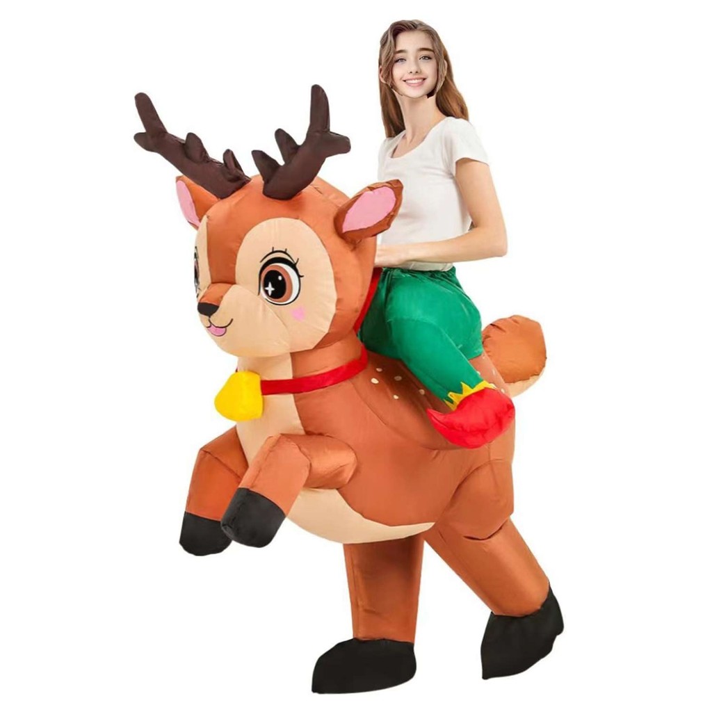 Adult inflatable reindeer costume Halloween Christmas Cosplay Costume ...