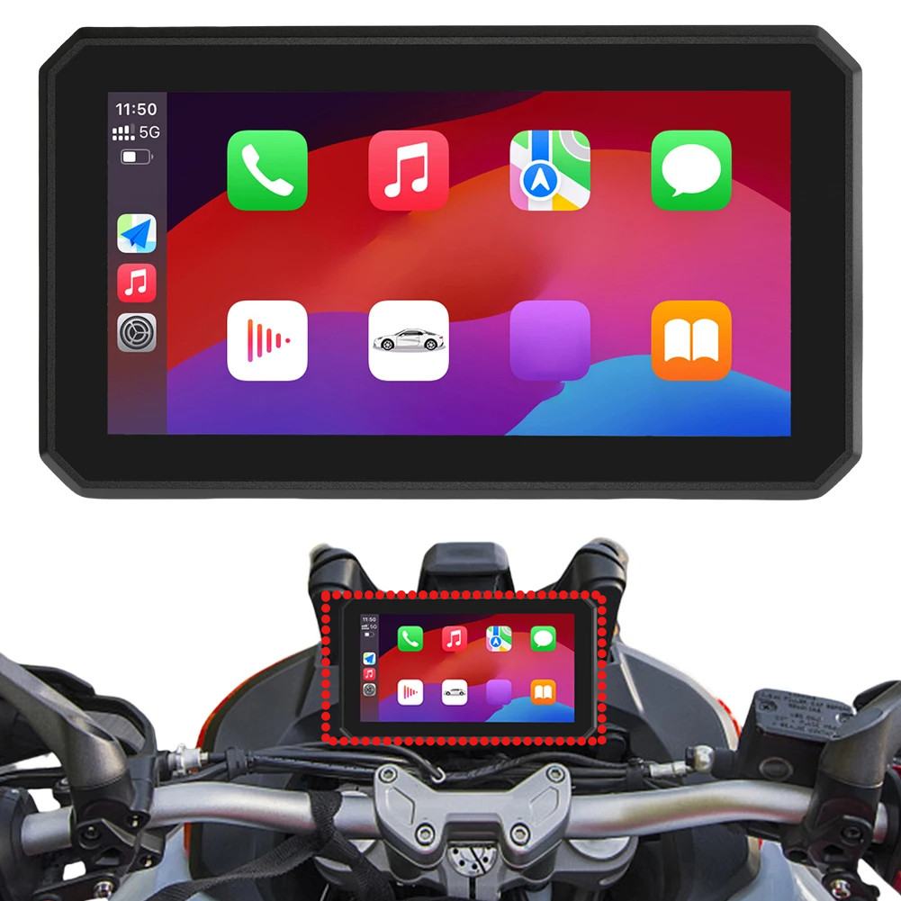 Portable 5.5 Inch Dash Cam IP65 Waterproof Wireless Carplay Android ...