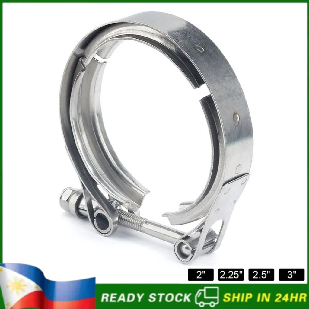 304 Stainless Steel 2" 2.5" 3" Car Motorcycle V Band Clamp Exhaust Pipe ...