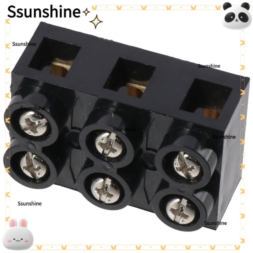 SSUNSHINE Terminal Block, 60A Dual Row Screw Electric Barrier Strip ...
