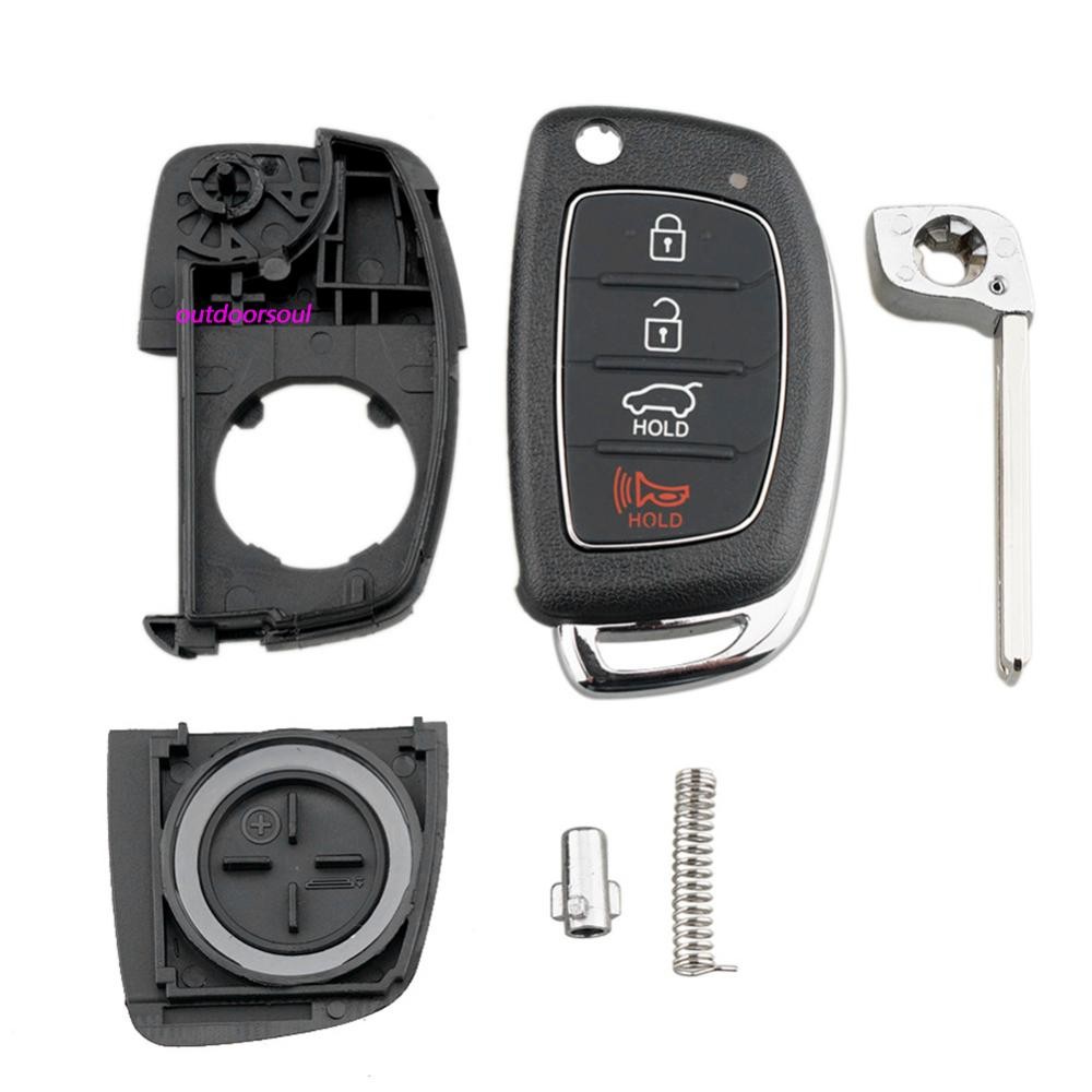 4 Buttons Remote Control Key Cover Keyless Entry Shell Flip Folding ...