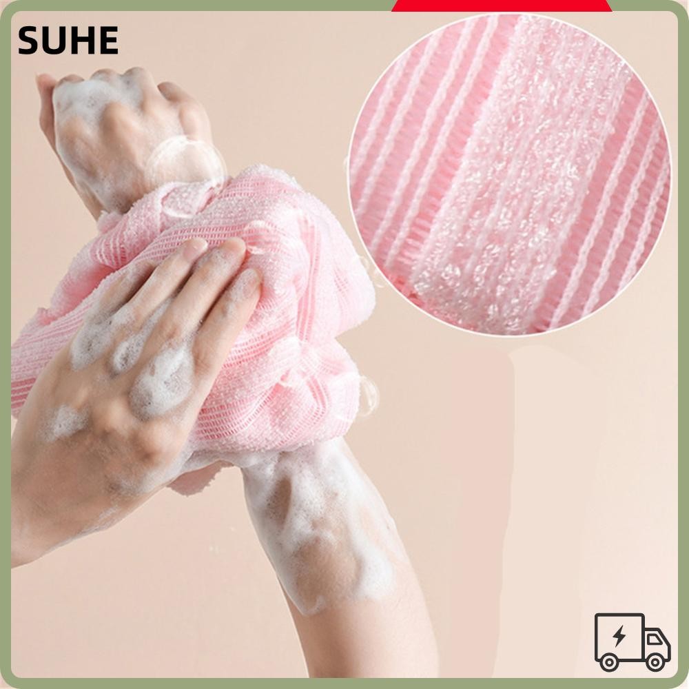HI-SUHE Exfoliating Bath Towel Smooth Skin Massage Body Rub Cleaner ...