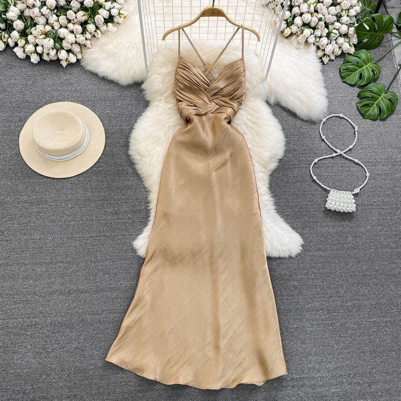 Mocha Mousse Dress Pantone Color of Year 2025 Khaki Brown Elegant ...