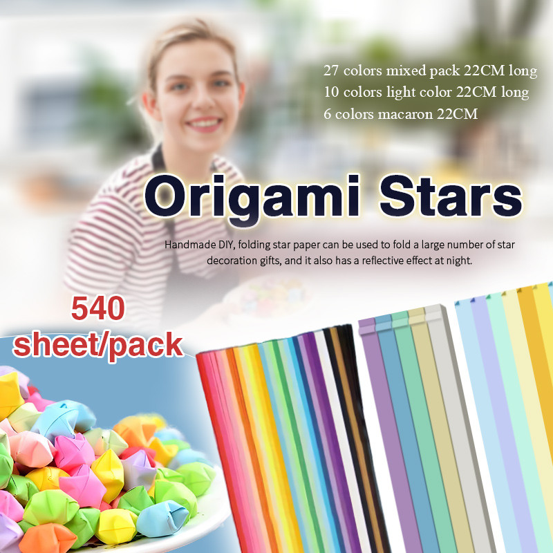 540 Sheet Star Origami Paper Star Paper Strip Origami Stars Colorful ...