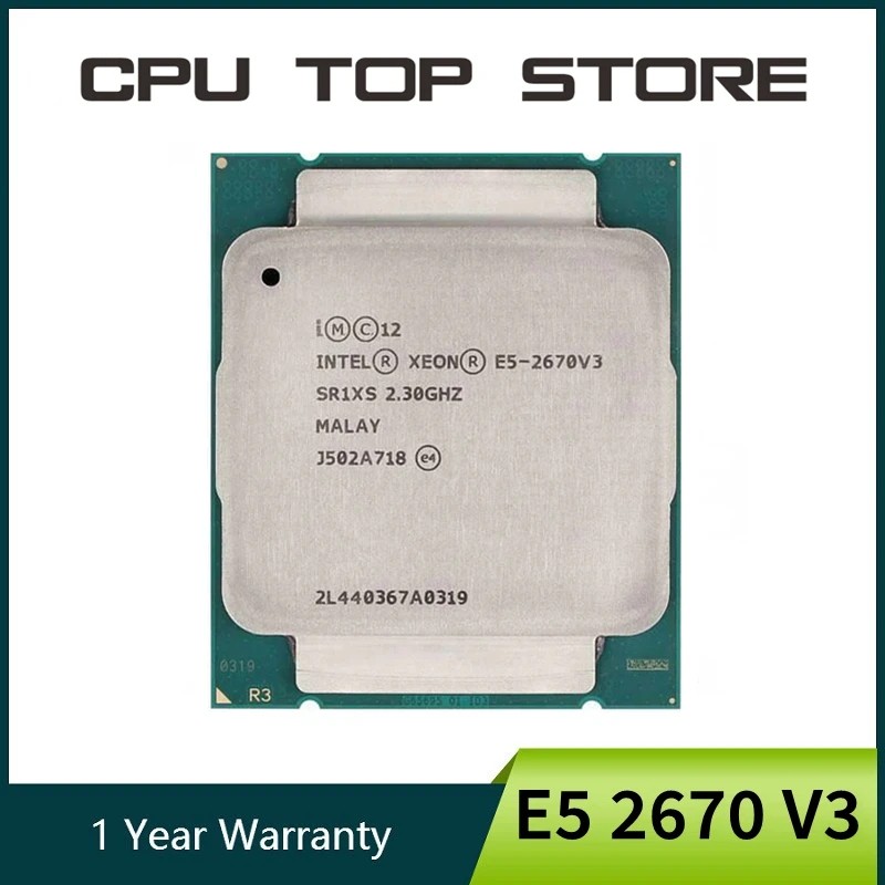 Intel Xeon E5 2670 V3 2.3GHz 12-Core 120W LGA 2011-3 SR1XS 2670V3 ...