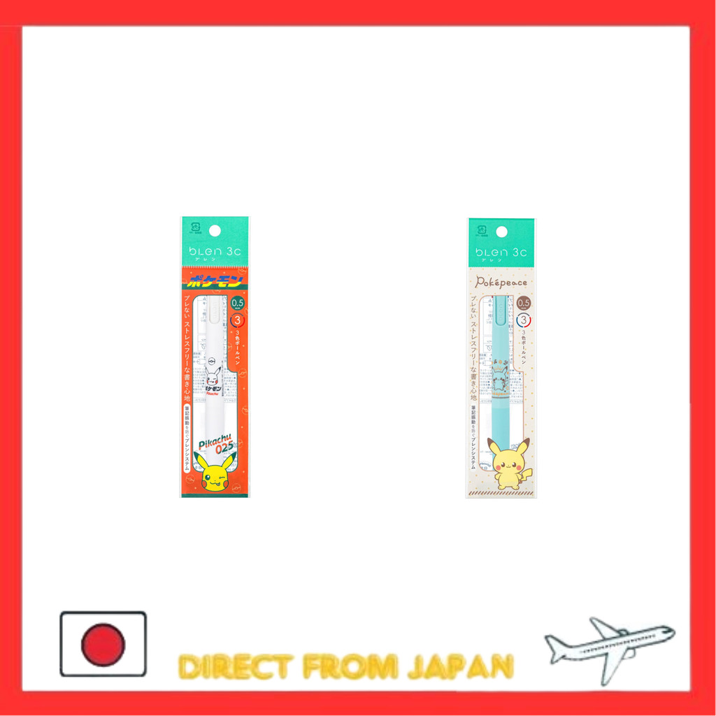 Showa Note Pokemon Multicolor Ballpoint Pen Blen 3 Colors 0.5mm Poke ...