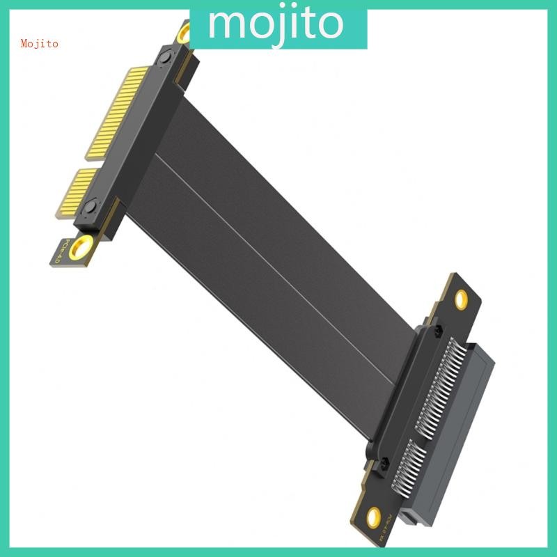 Mojito PCIE4 0 4X GPU Risers Cable 180 Degree to 90 Degree Angle Ribbon ...