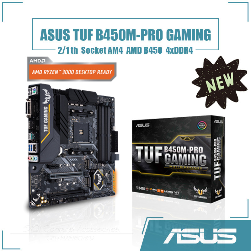 [NEW] ASUS TUF B450M-PRO GAMING Motherboard 4xDDR4 DIMM Socket AM4 AMD ...