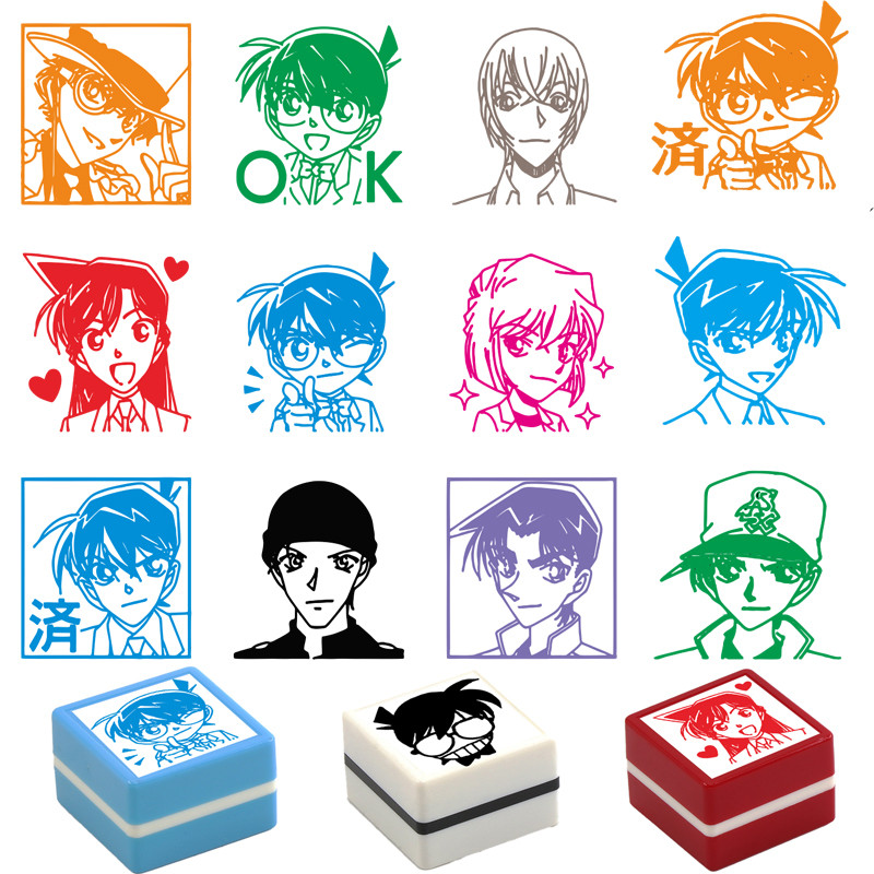 Detective Conan Cartoon Seal Colorful Photosensitive Stamp Ai Haihara ...