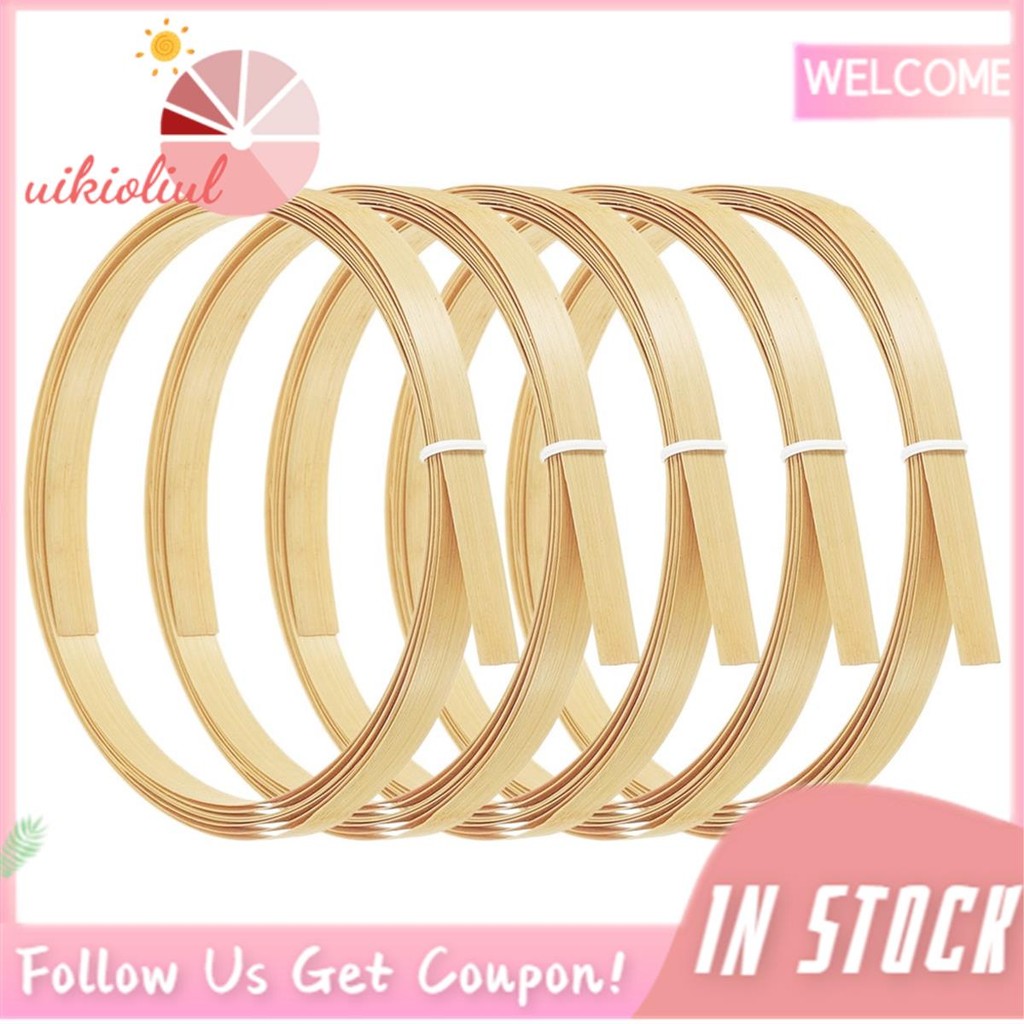 Bamboo Strips for Weaving 7/16Inchx 10 Ft, 5 Pack Thin Flat Wicker ...