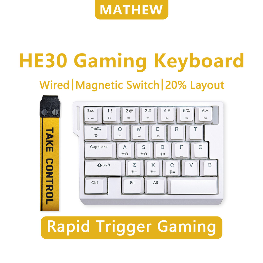 ZUOYA HE30 Magnetic Switch Mechanical Keyboard One-handed RGB Backlight ...
